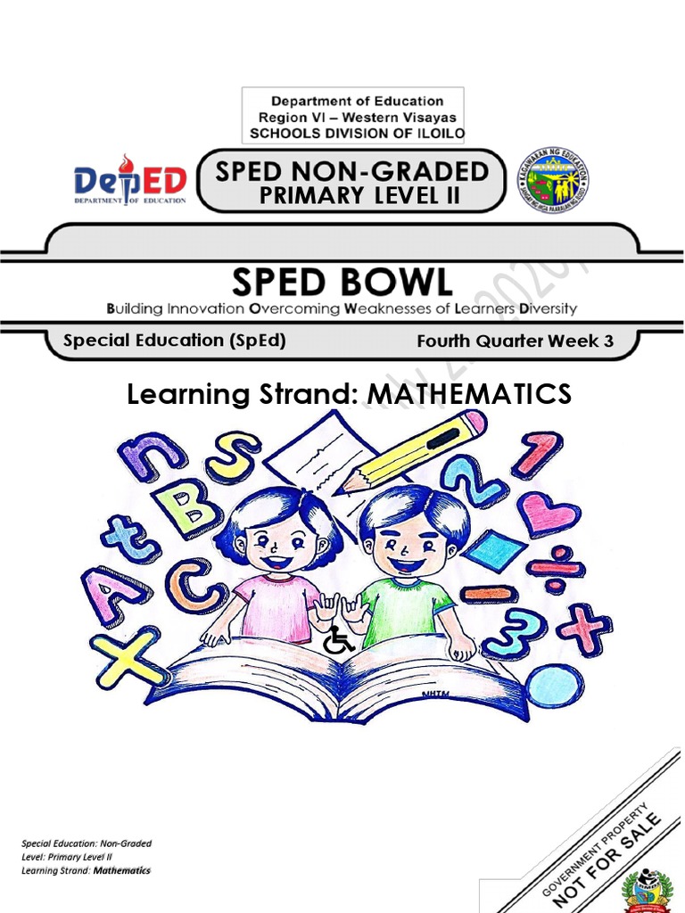 SPED - Non-Graded (Primary Level II) Mathematics Q4-W3 | PDF ...