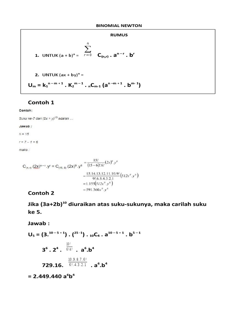 Binomial Newton | PDF