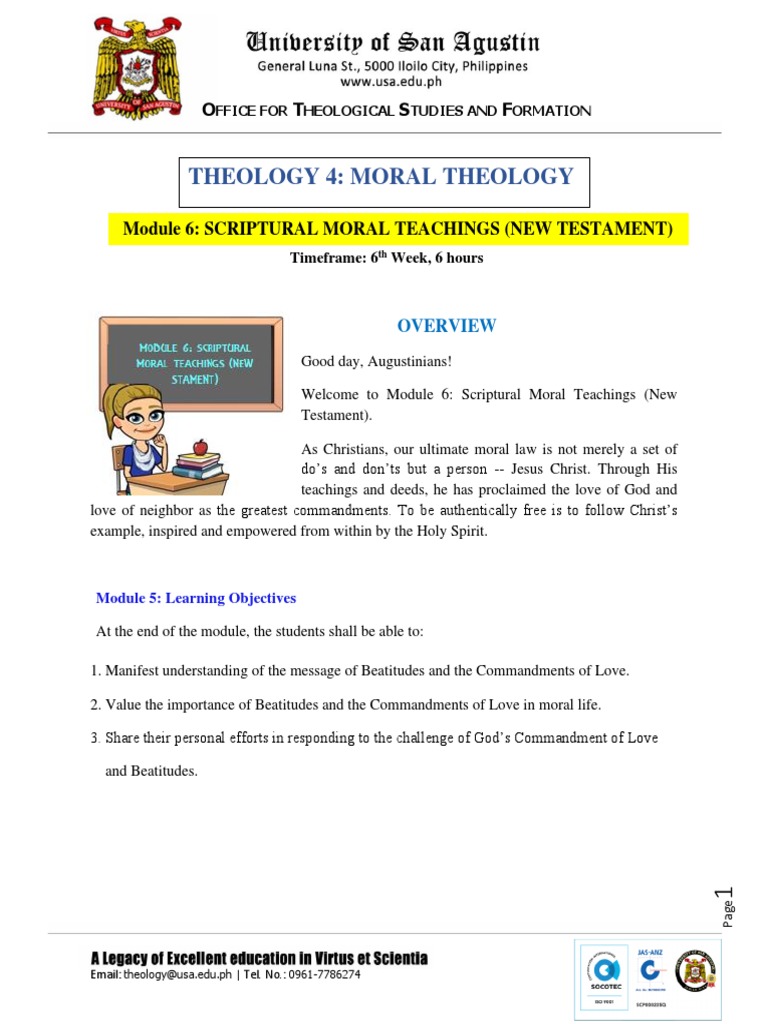 Theology 4: Moral Theology: O T S F | Download Free PDF | Beatitudes ...