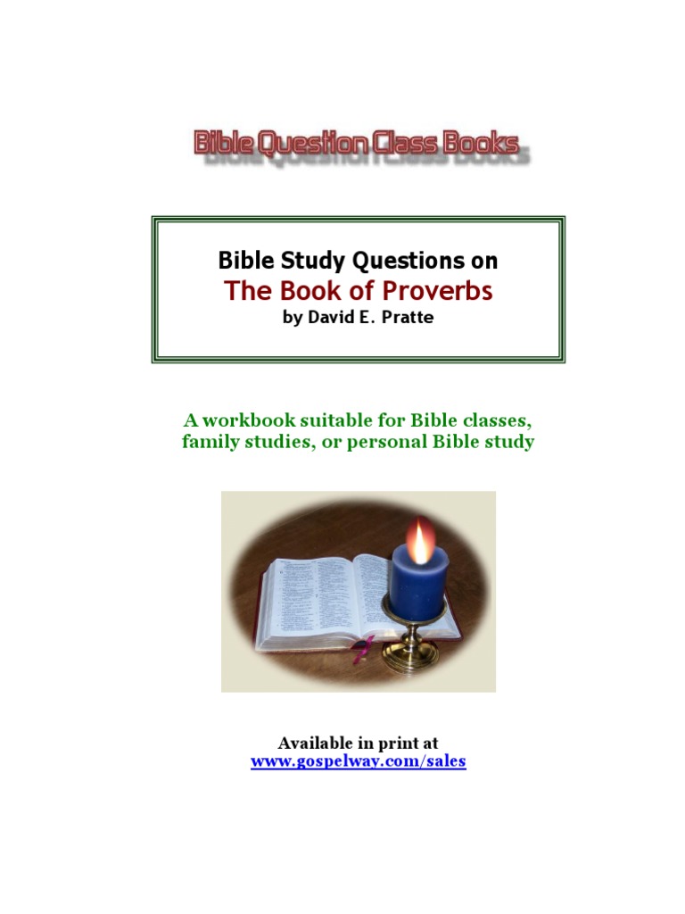 Proverbs Bible Study Questions | Download Free PDF | Book Of Proverbs ...