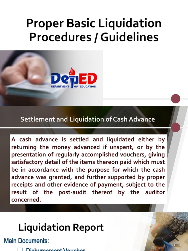 Basic Liquidation Procedure and Guidelines | PDF | Receipt | Payments