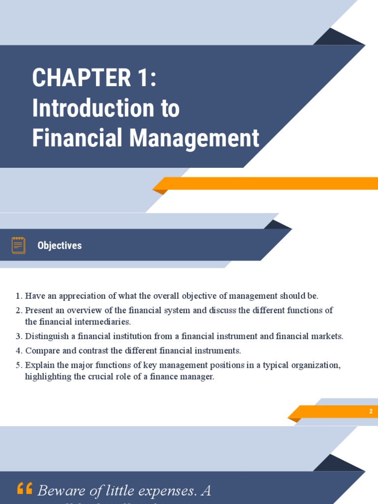 Chapter 1 - Introduction To Financial Management | PDF | Stocks ...