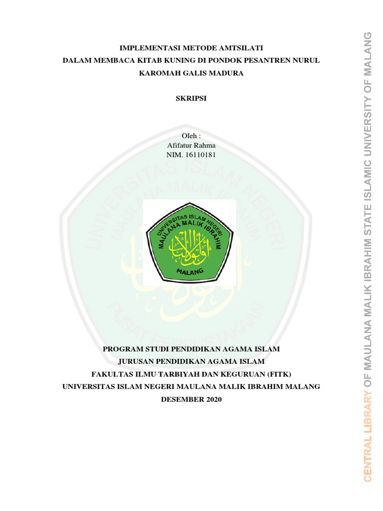Metode Amtsilati di Pondok Pesantren | PDF