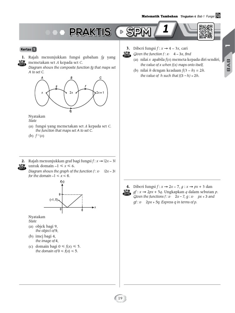 Praktis Addmath Bab 1 T4? | PDF | Function (Mathematics) | Mathematical ...