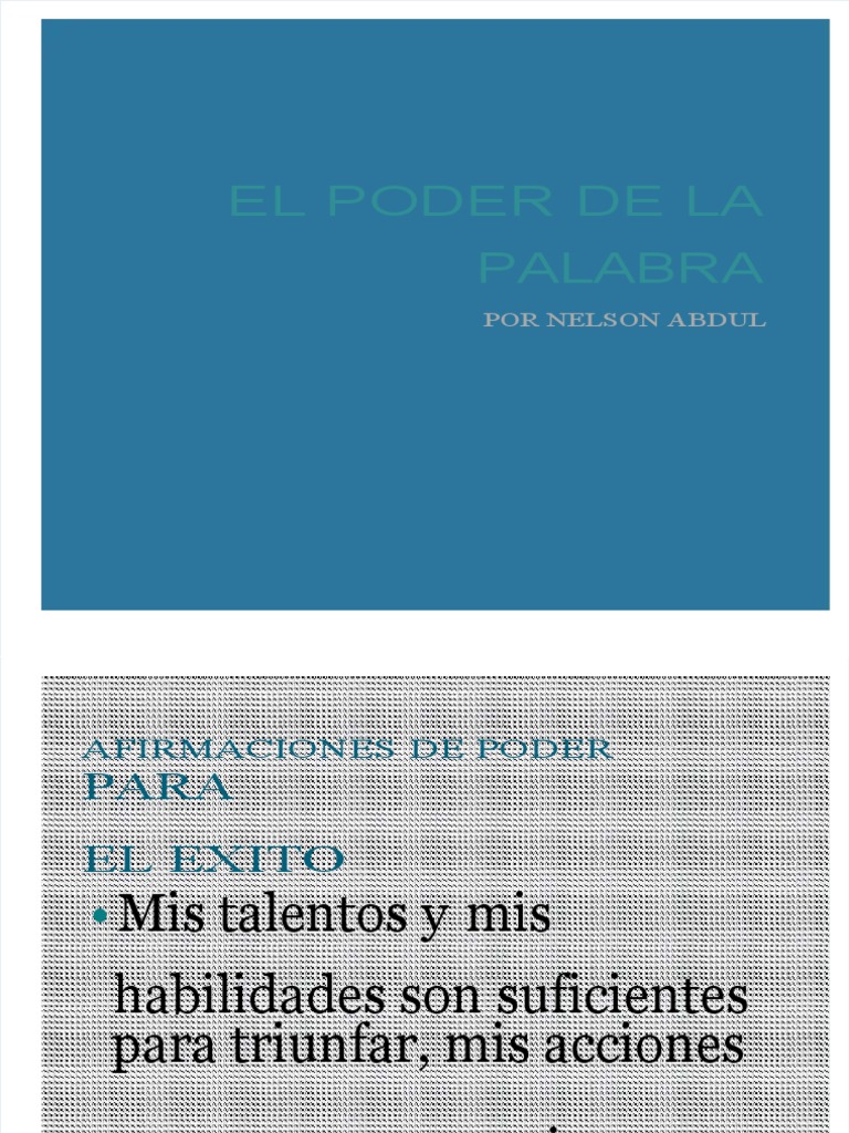 PDF El Poder de La Palabra PDF | PDF
