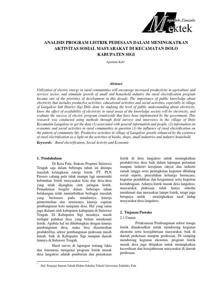 Rural Electrification Impact in Dolo | PDF | Nature