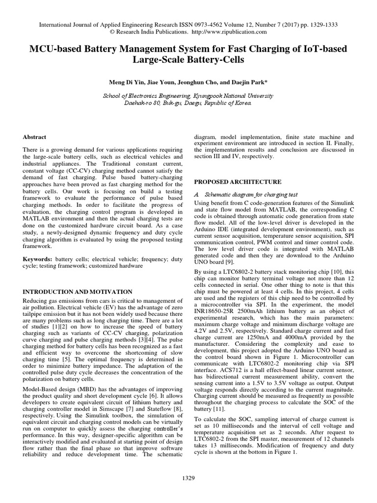 Battery - Assignment IEEE Notes | PDF | System On A Chip | Battery Charger