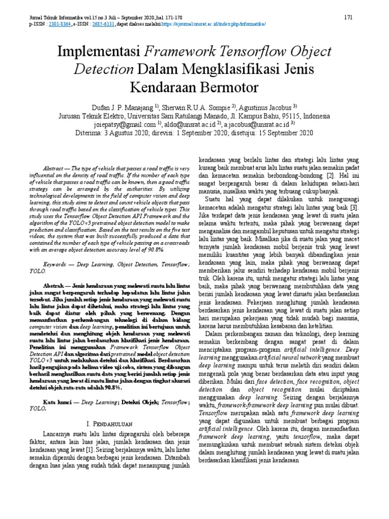 Implementasi Framework Tensorflow Object Detection Api Dalam ...