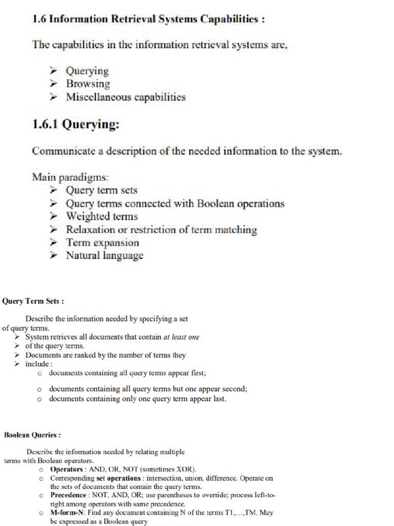 Explain About The Search Capabilities of IRS | PDF