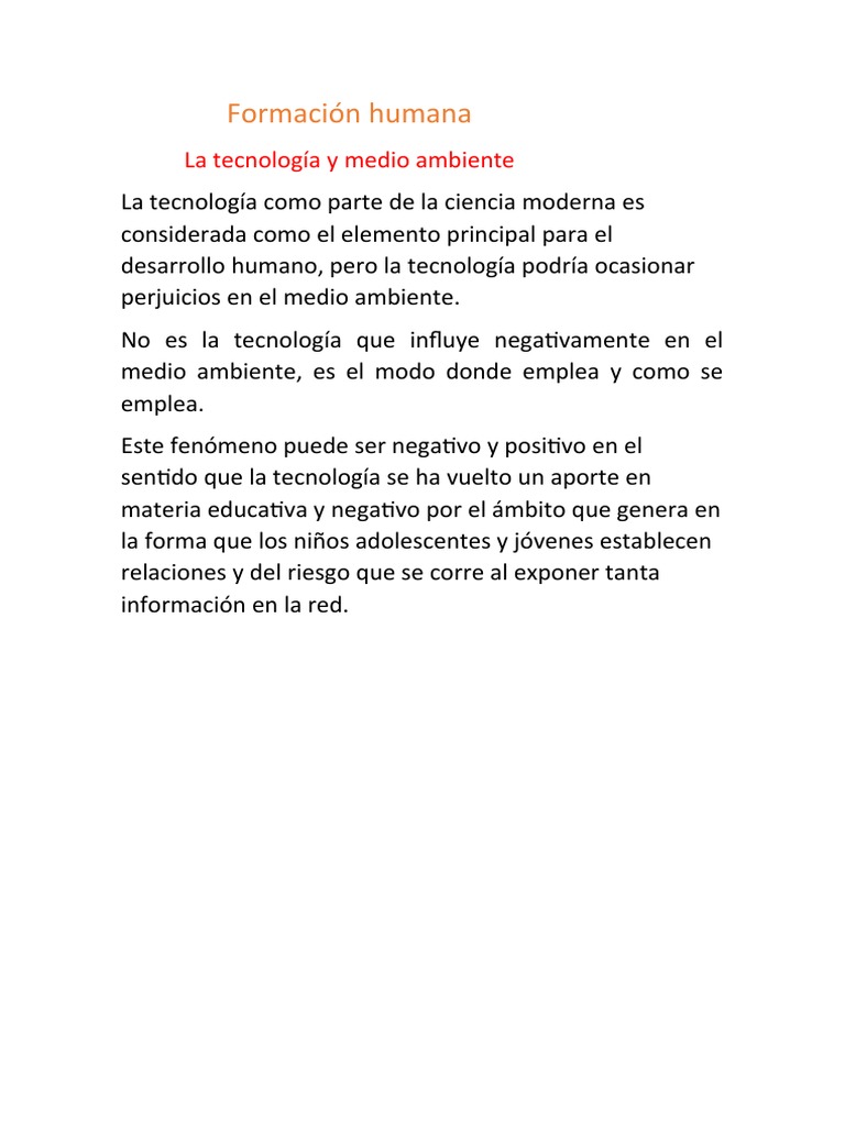 Formación Humana | PDF