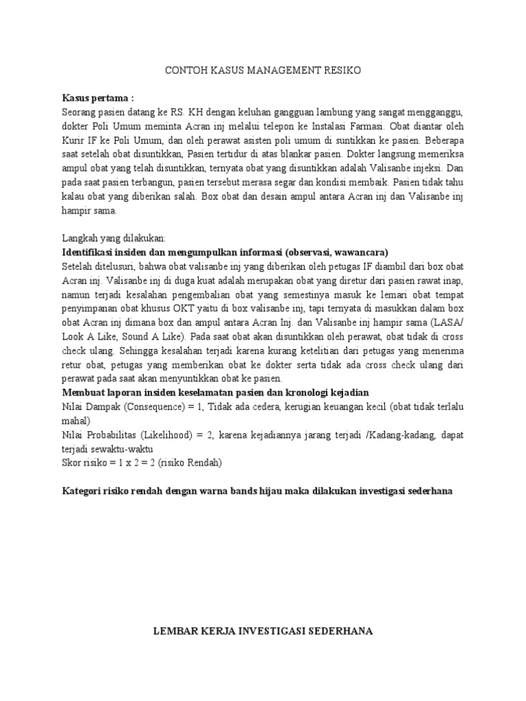 Contoh Kasus 1 | PDF