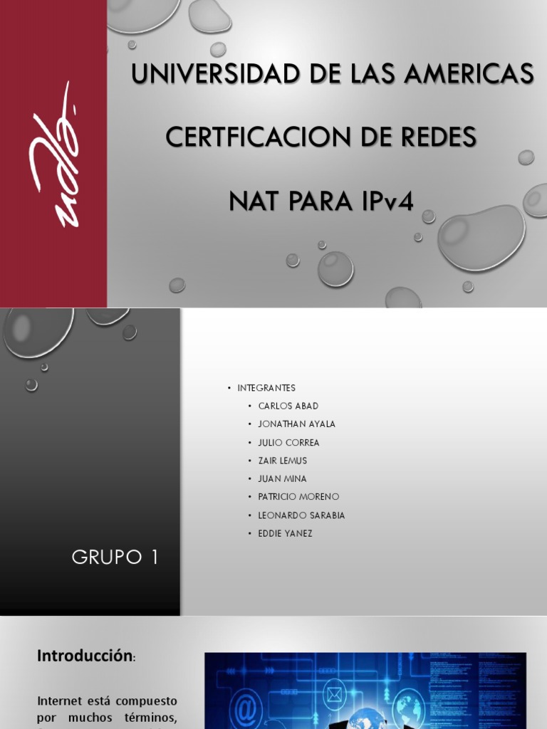 Nat para Ipv4 Expo | PDF | Dirección IP | Protocolos de capa de red