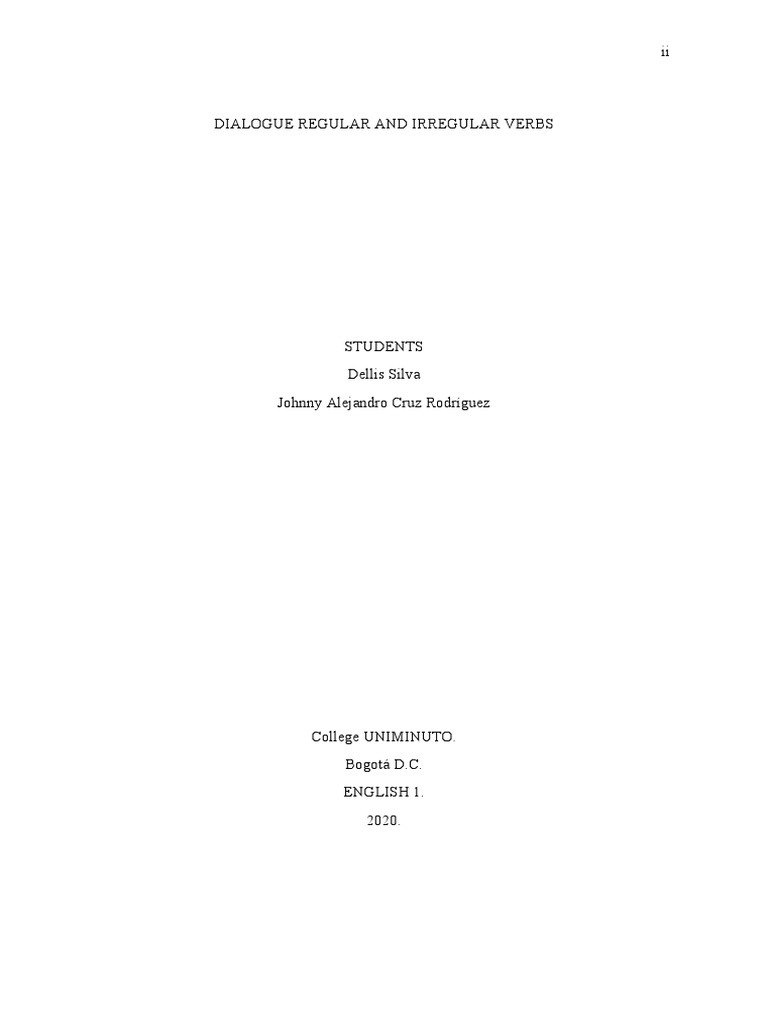 Dialogue Practice with Verbs | PDF