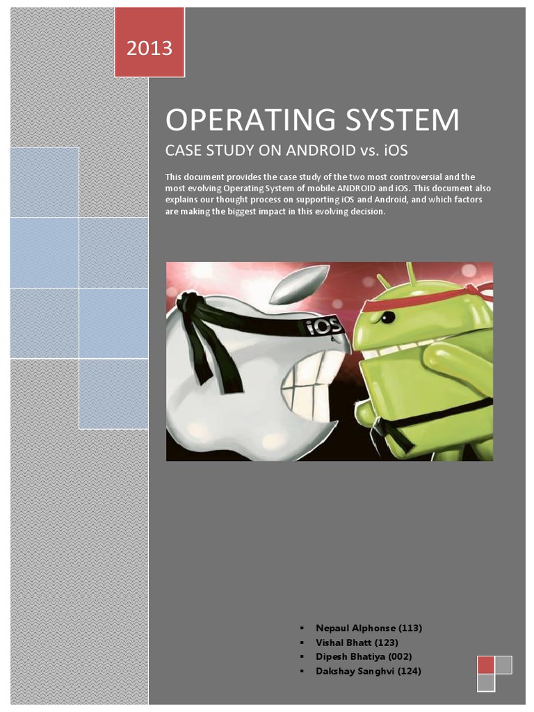 Operating System: Case Study On Android vs. Ios | Download Free PDF ...