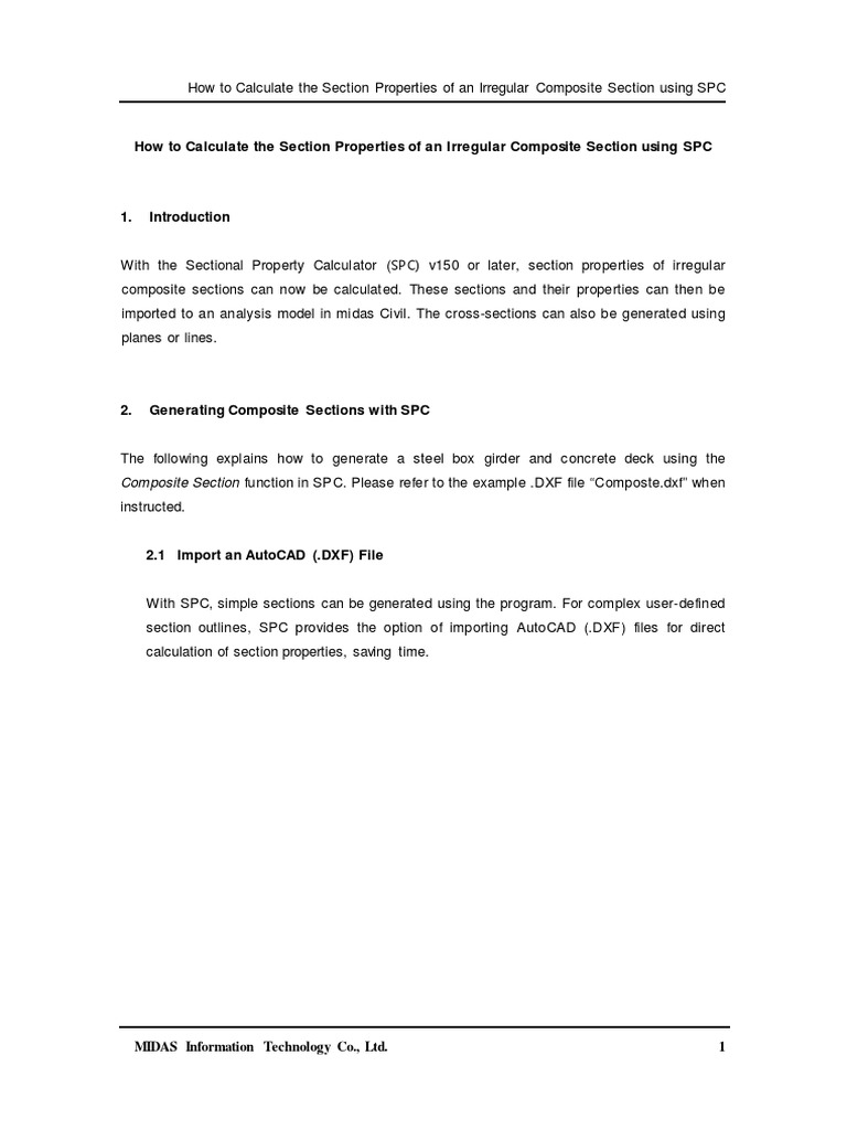 How to calculate properties of irregular composite sections | PDF ...