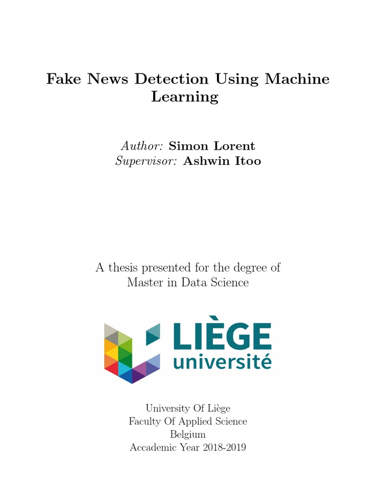 s134450 Fake News Detection Using Machine Learning | PDF | Deep ...