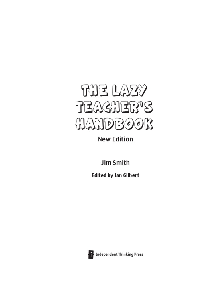 The Lazy Teacher | PDF | Teaching Method | Teachers