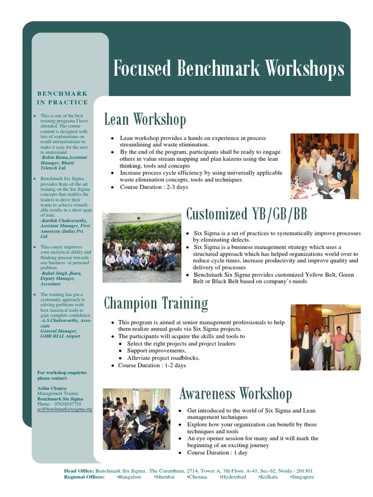 Six Sigma Benchmarks | Download Free PDF | Six Sigma | Evaluation Methods