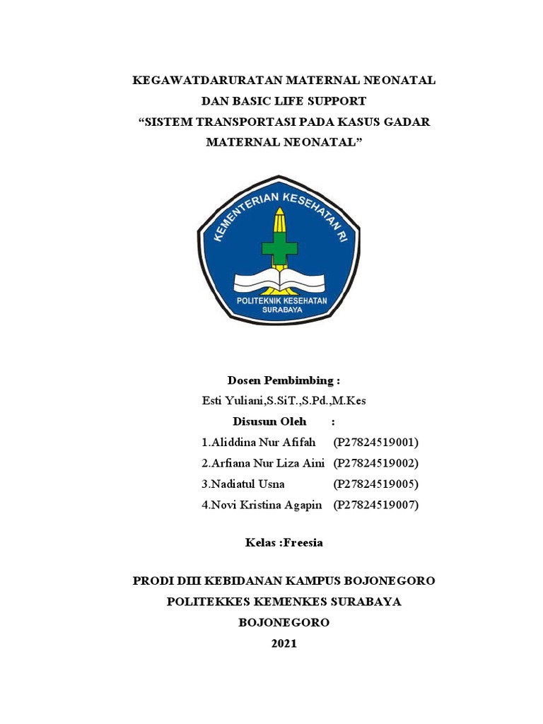Bu Esti. Sistem Transportasi Pada Kasus Gadar Maternal Neonatal | PDF