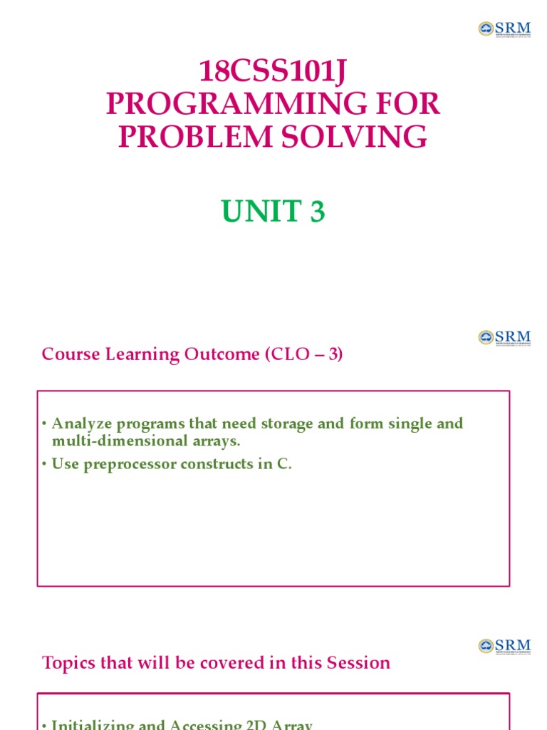 Unit 3 Pdf Array Data Structure String Computer Science