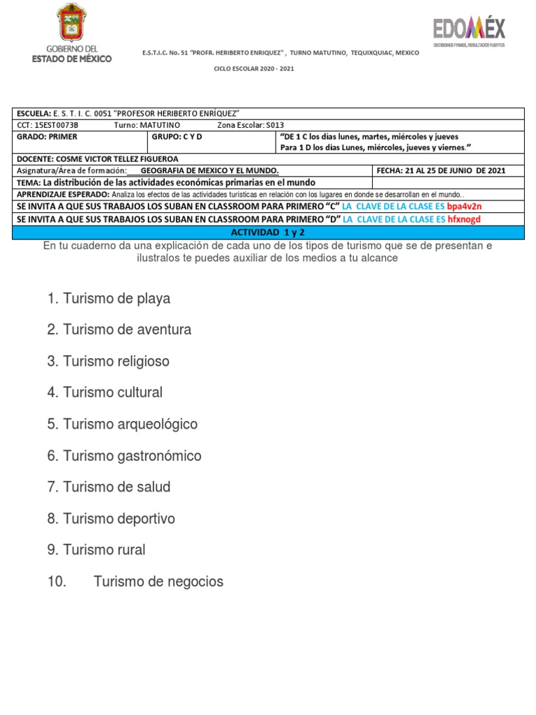 COSME TELLEZ .1CyD GEOGRAFIA | PDF | Finanzas y dinero