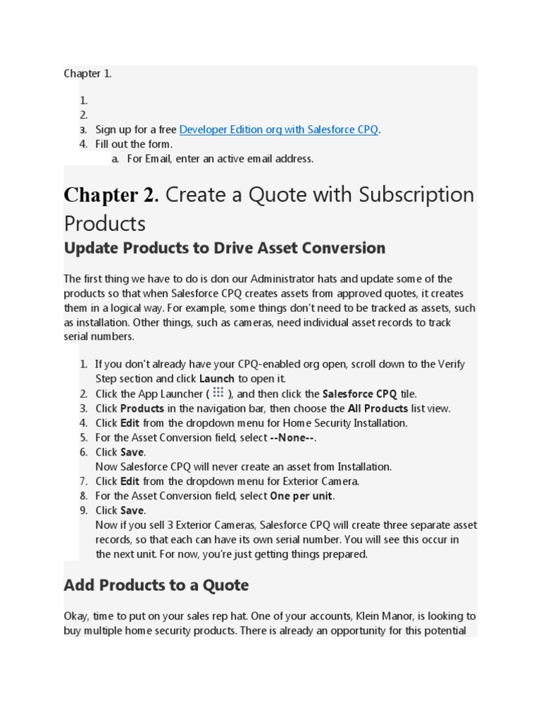 Create A Quote With Subscription Products: Update Products To Drive ...