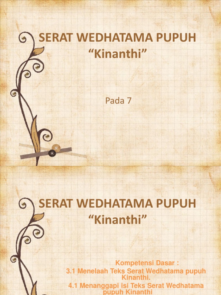 Amanat Tembang Kinanthi dalam Wedhatama | PDF
