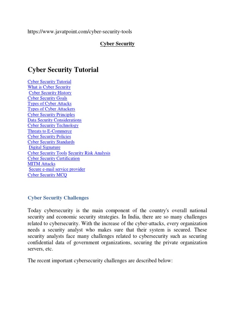 Cyber Security Tuts | PDF | Computer Security | Security