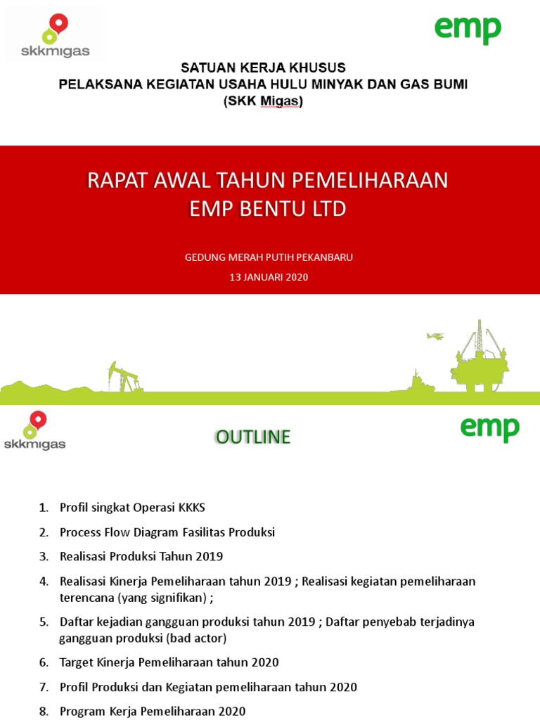 EMP Bentu Presentation On RAT SKK Migas Sumbagut | PDF