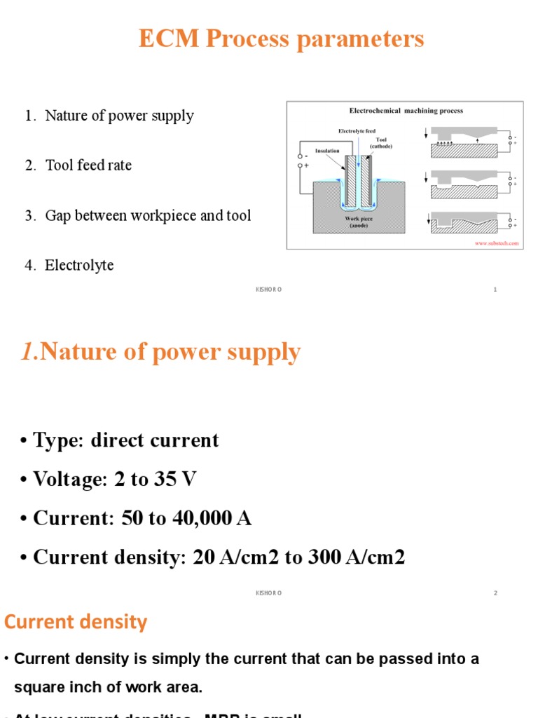 ECM Process Parameter 1 | PDF | Machining | Electrolyte