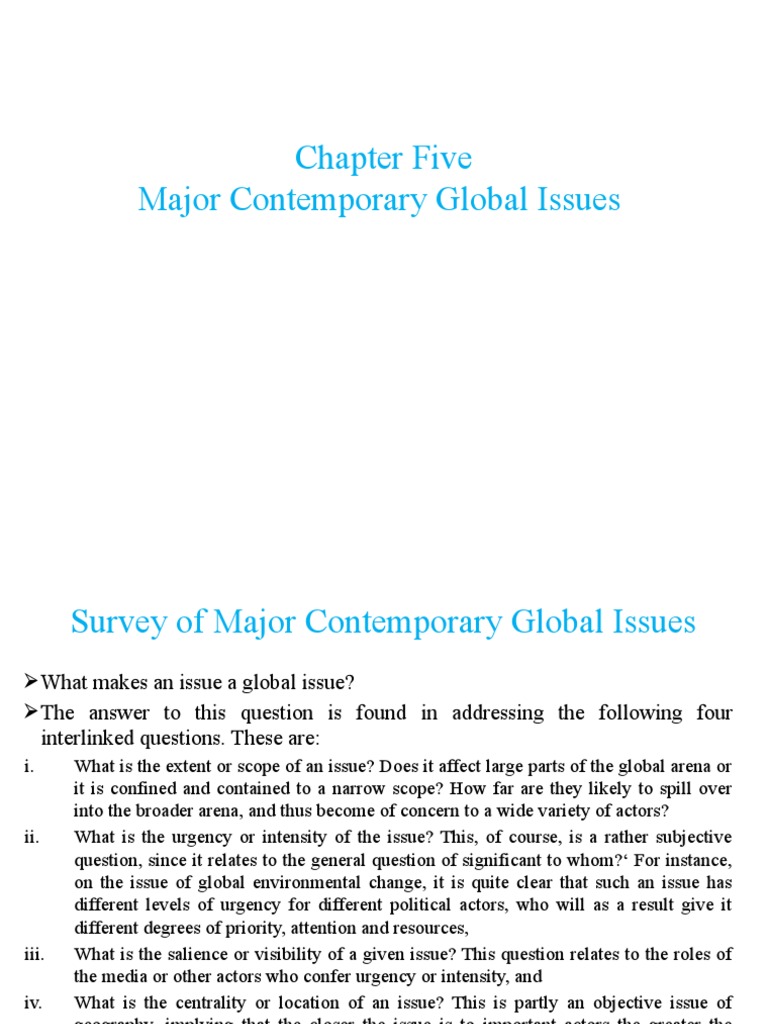 Chapter 5 - Global Issues | PDF | Globalization | Climate Change