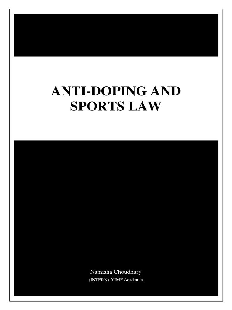 Anti-Doping and Sports Law | PDF | Doping In Sport | Sports