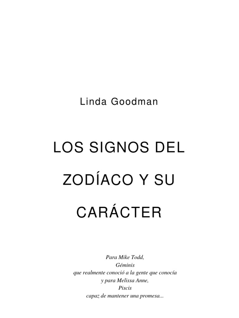 Los Signos y Su Significado - Linda Goodman | PDF | Business