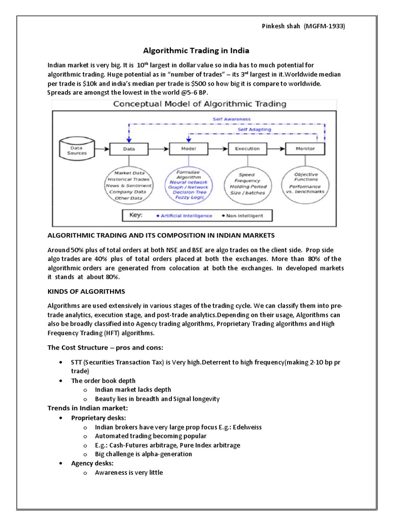Algorithmic Trading in India - Pinkesh Shah | PDF | Algorithmic Trading ...