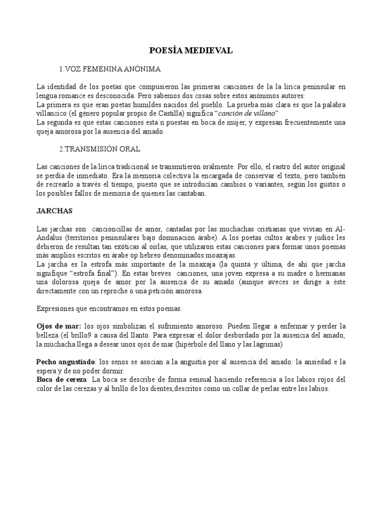 Jarchas | PDF | Poesía