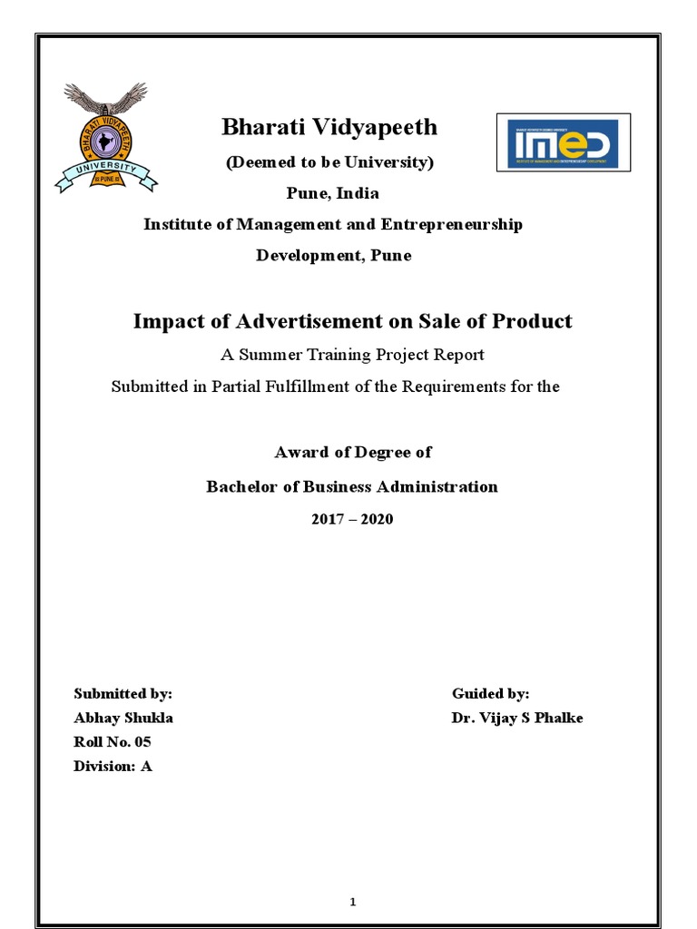 Final SIP Report | PDF | Survey Methodology | Brand