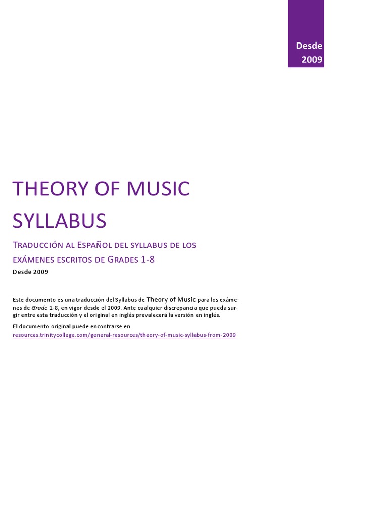 ESP Theory of Music Castellano | PDF