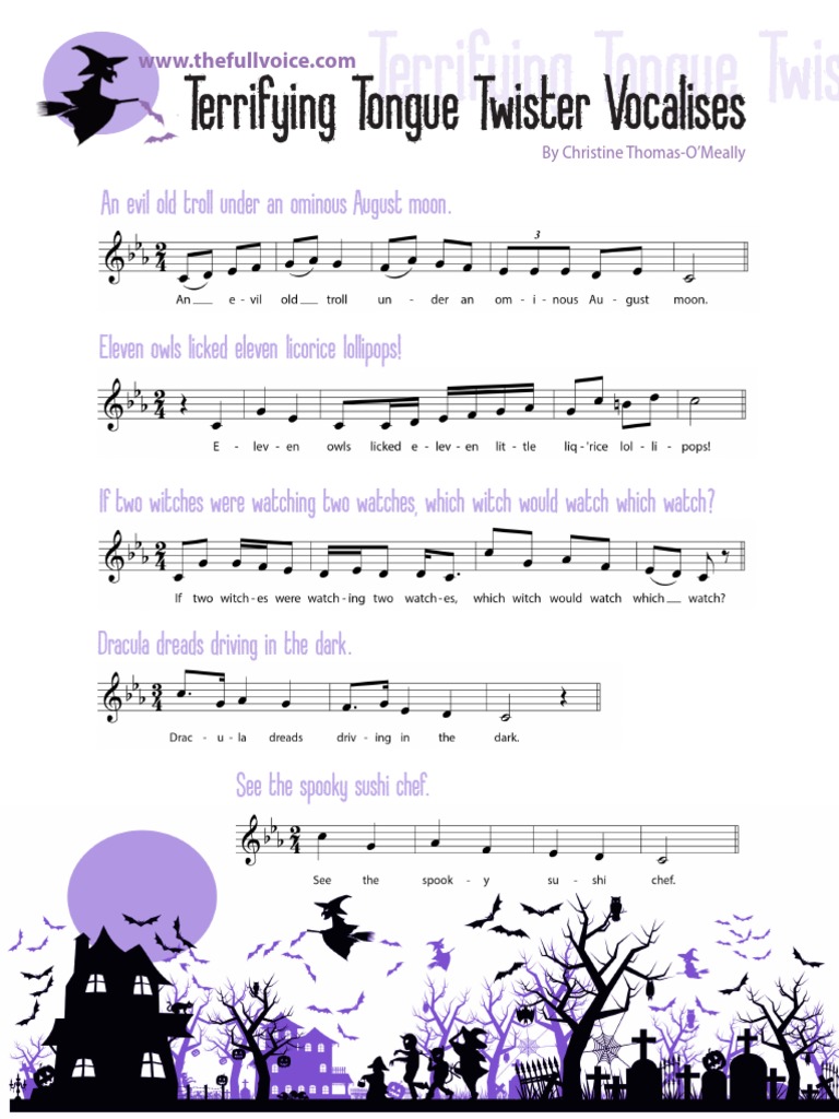 Terrifying Tongue Twisters | PDF