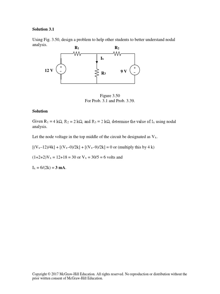 Chapter 03 Solutions | Download Free PDF | Electrical Circuits ...