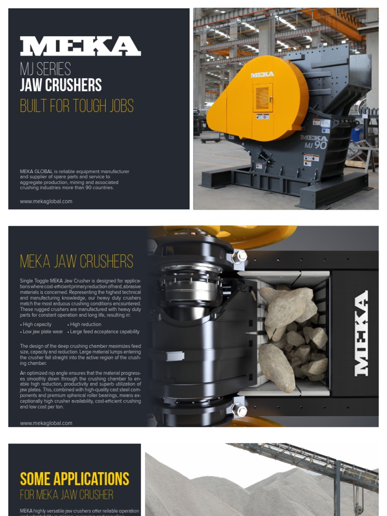 MJ Series: Jaw Crushers | PDF | Bearing (Mechanical) | Construction ...