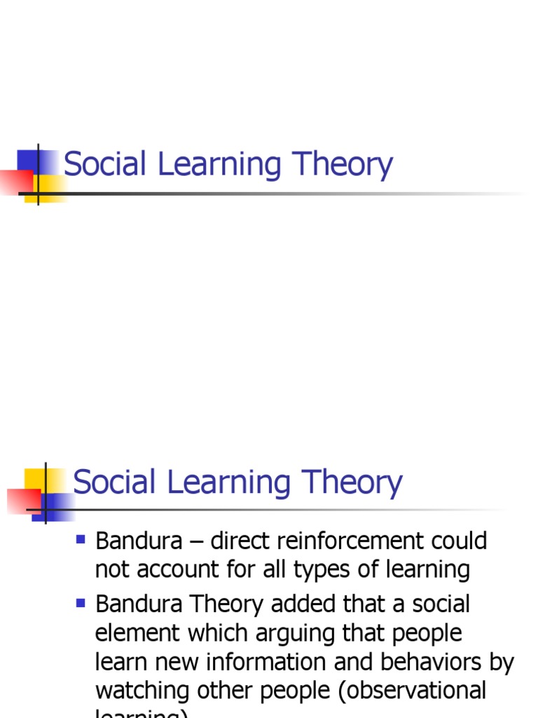 Social Learning Theory | PDF | Learning | Learning Theory (Education)