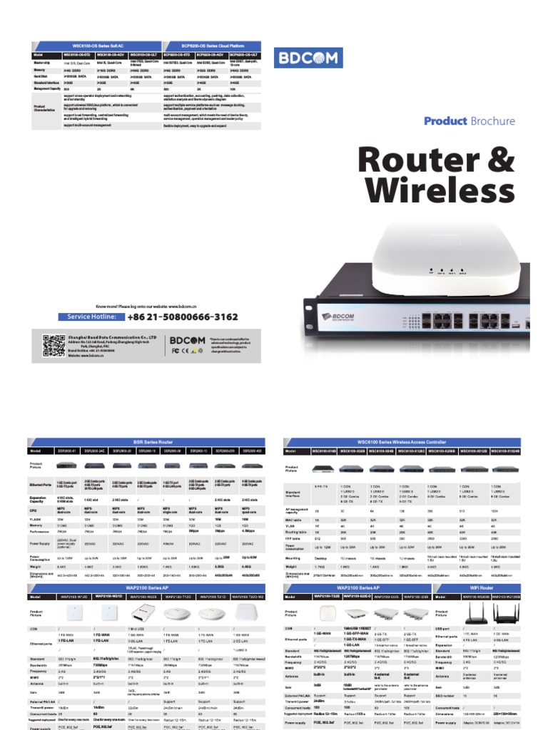 BDCom Router & Wireless Product Brochure | PDF | Intel | Multi Core ...