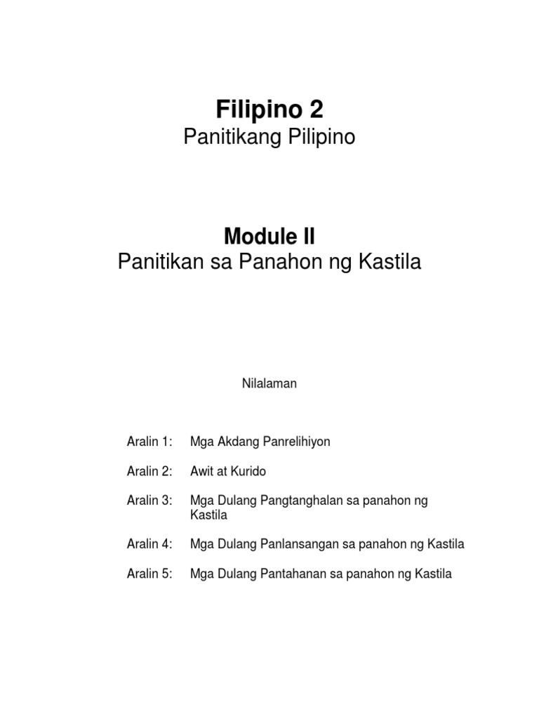 Fil 2 Mod 2 | PDF