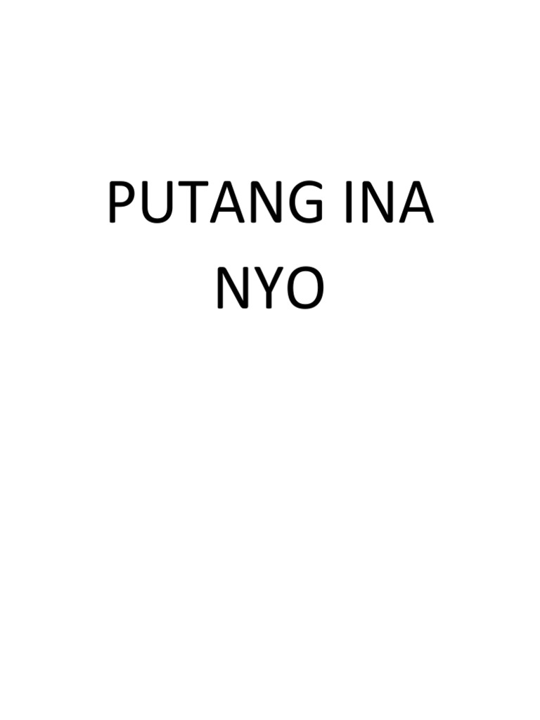 Putang Ina NYO | PDF