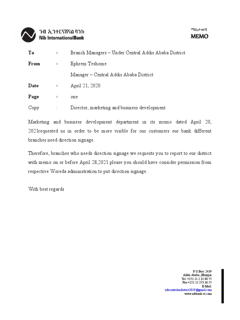 Internal Memo Central District | PDF
