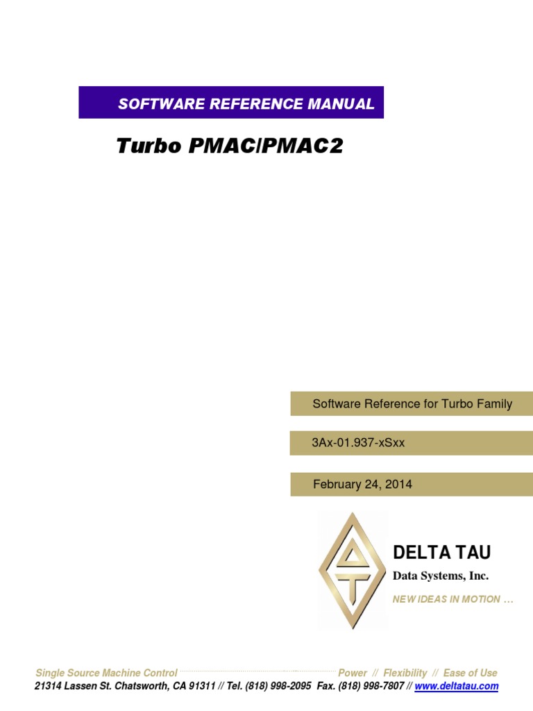 Delta Tau Geo Brick Drive Reference Manual 773825 | PDF | Acceleration ...
