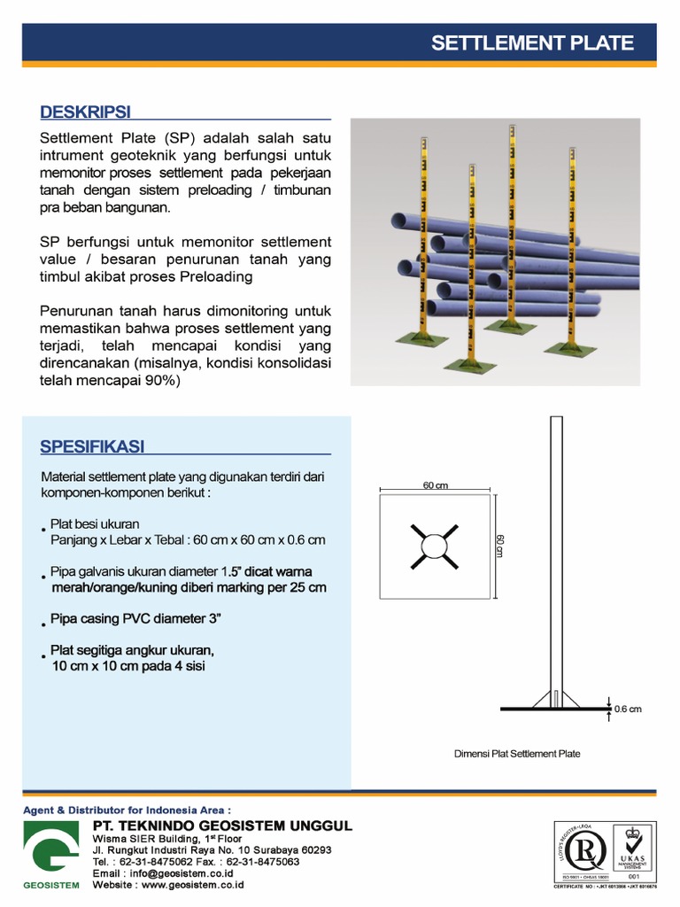 Brosur Settlement Plate | PDF