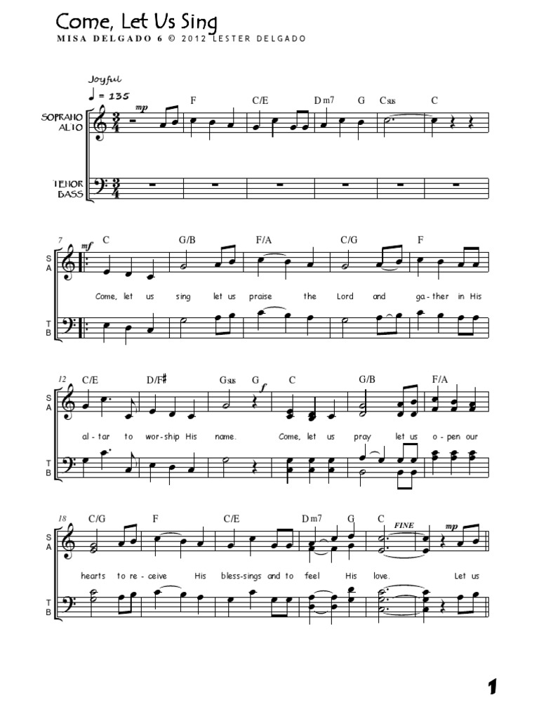 Come Let Us Sing 1 | PDF | Divertissement (Général)