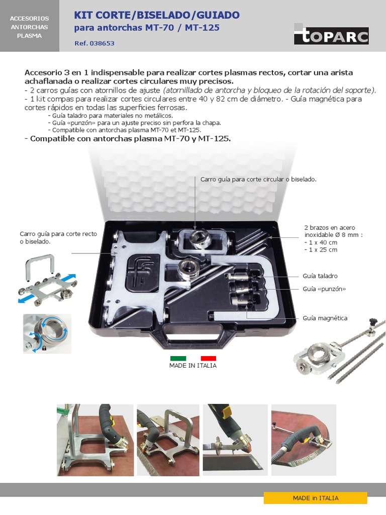 Kit Corte-Biselado-Guiado Ficha Tec It | PDF