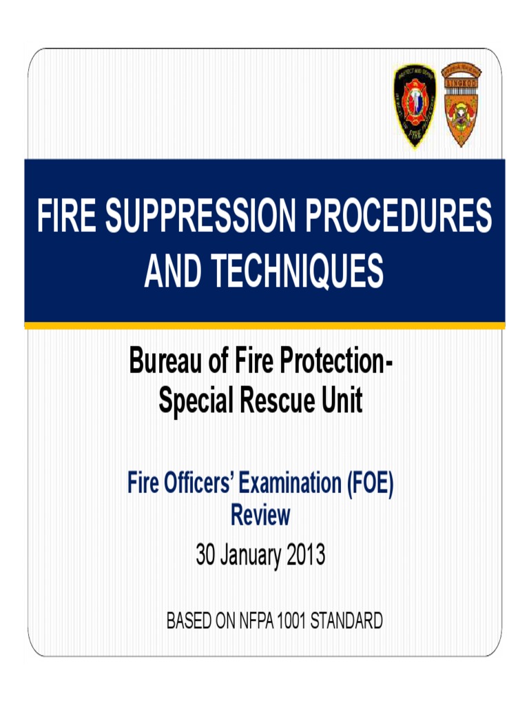 Fire Suppression & Entry Techniques | PDF | Door | Firefighter